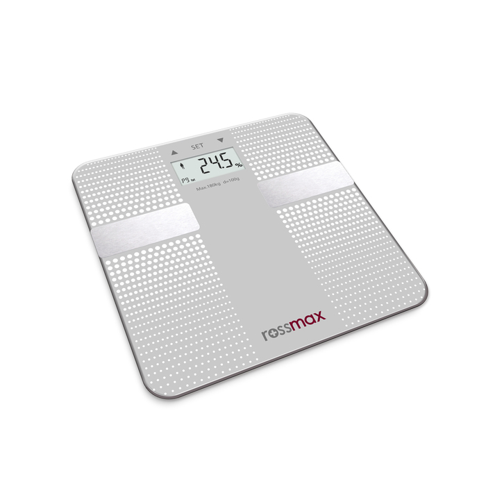 Rossmax WF260 Glass Personal Scale – Body FAT Monitor | Herculife.com