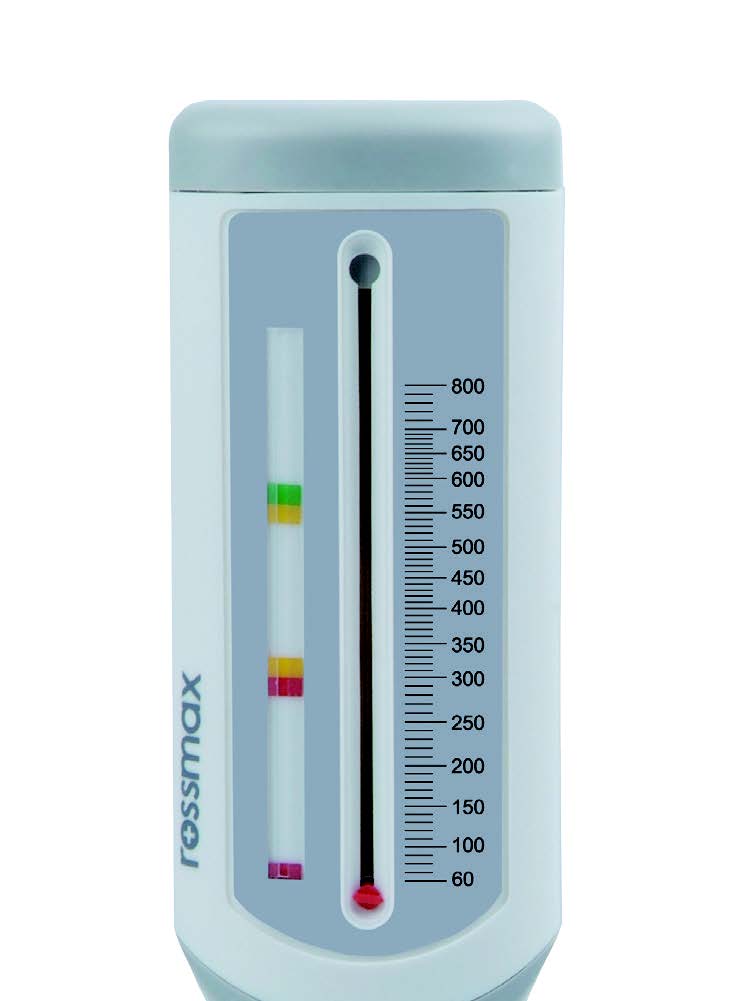 Rossmax PF120C Peak Flow Meter with Color–Coded Indicators | Herculife ...