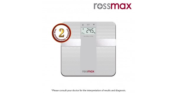 Rossmax WF260 Glass Personal Scale – Body FAT Monitor | Herculife.com